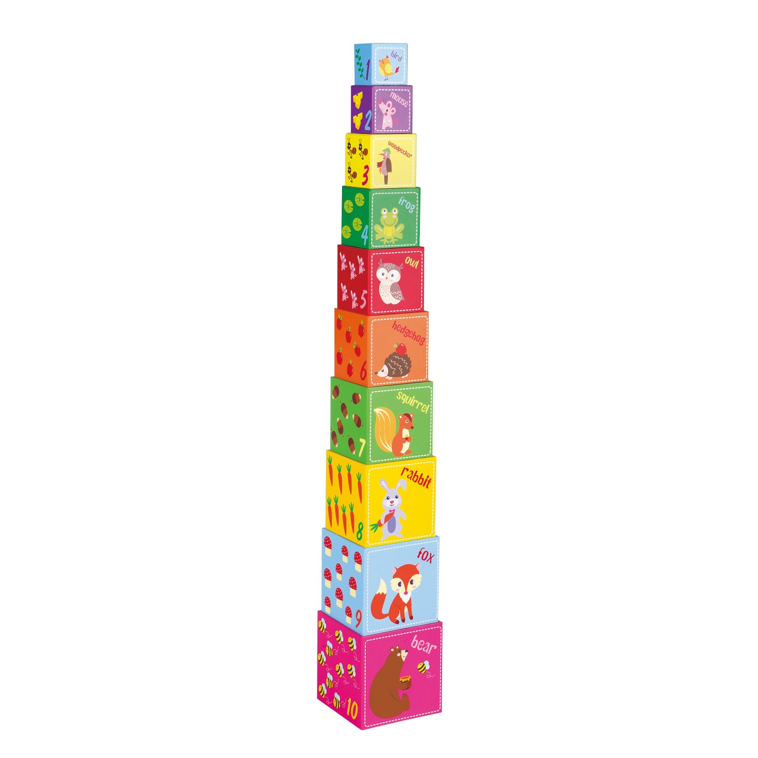 Lelin® Stacking and Nesting Blocks - Forest Friends | New Classic Toys