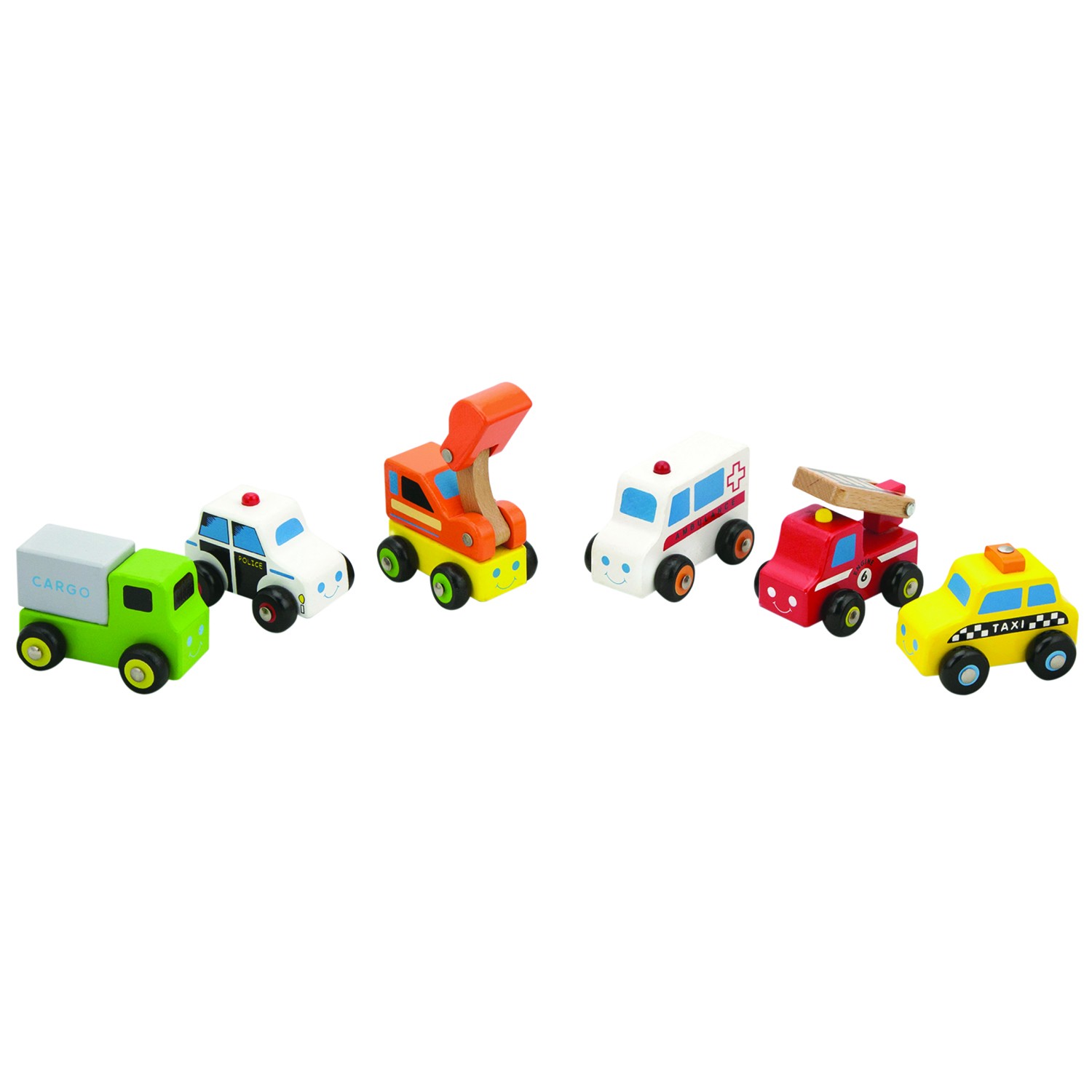 Viga Toys® Wooden Vehicle Set – 6 Cars | New Classic Toys