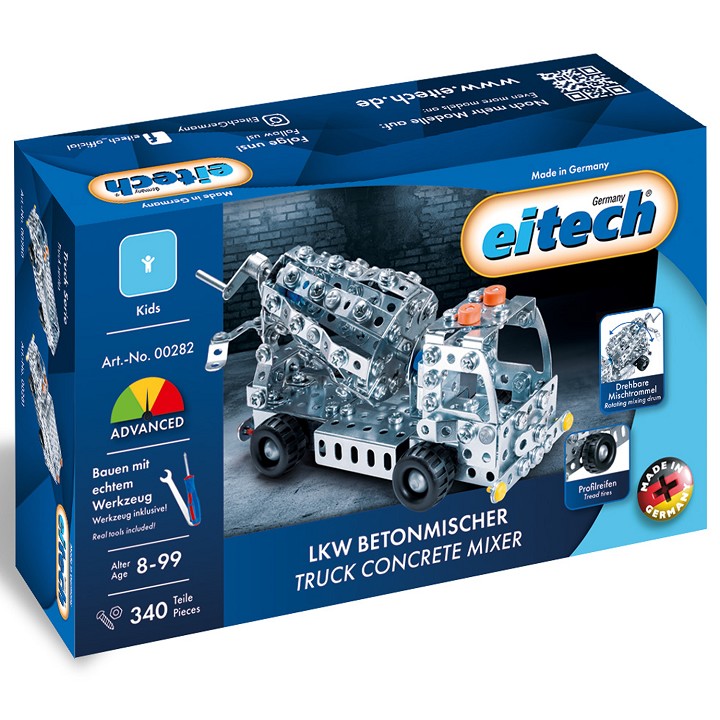 Constructie set - truck cement mixer - 340 onderdelen | New Classic Toy