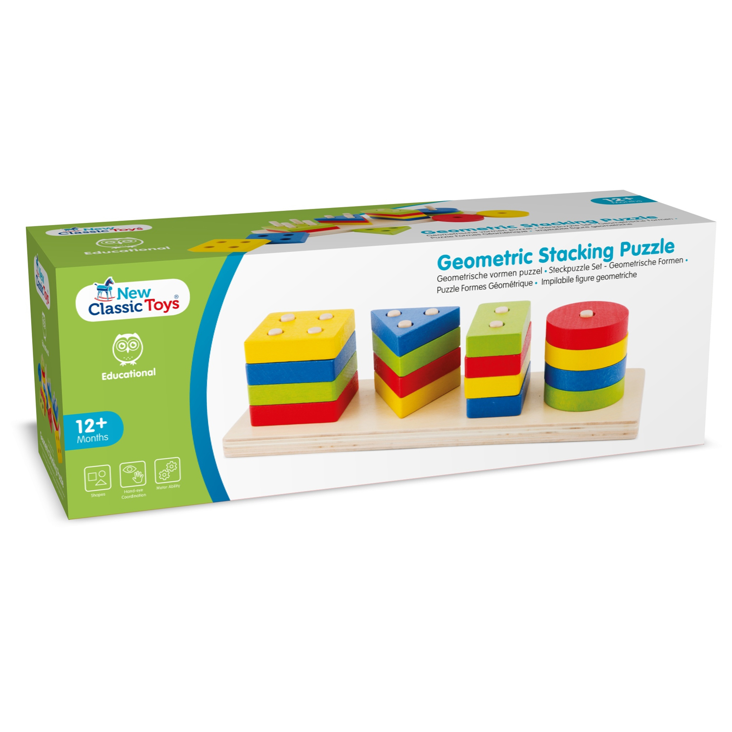 Geometric stacking puzzle | New Classic Toys